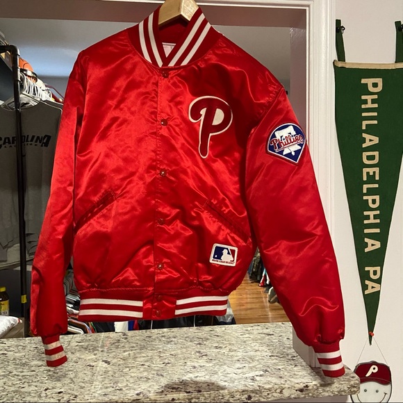 Vintage | Jackets & Coats | Vintage Philadelphia Phillies Satin Bomber ...